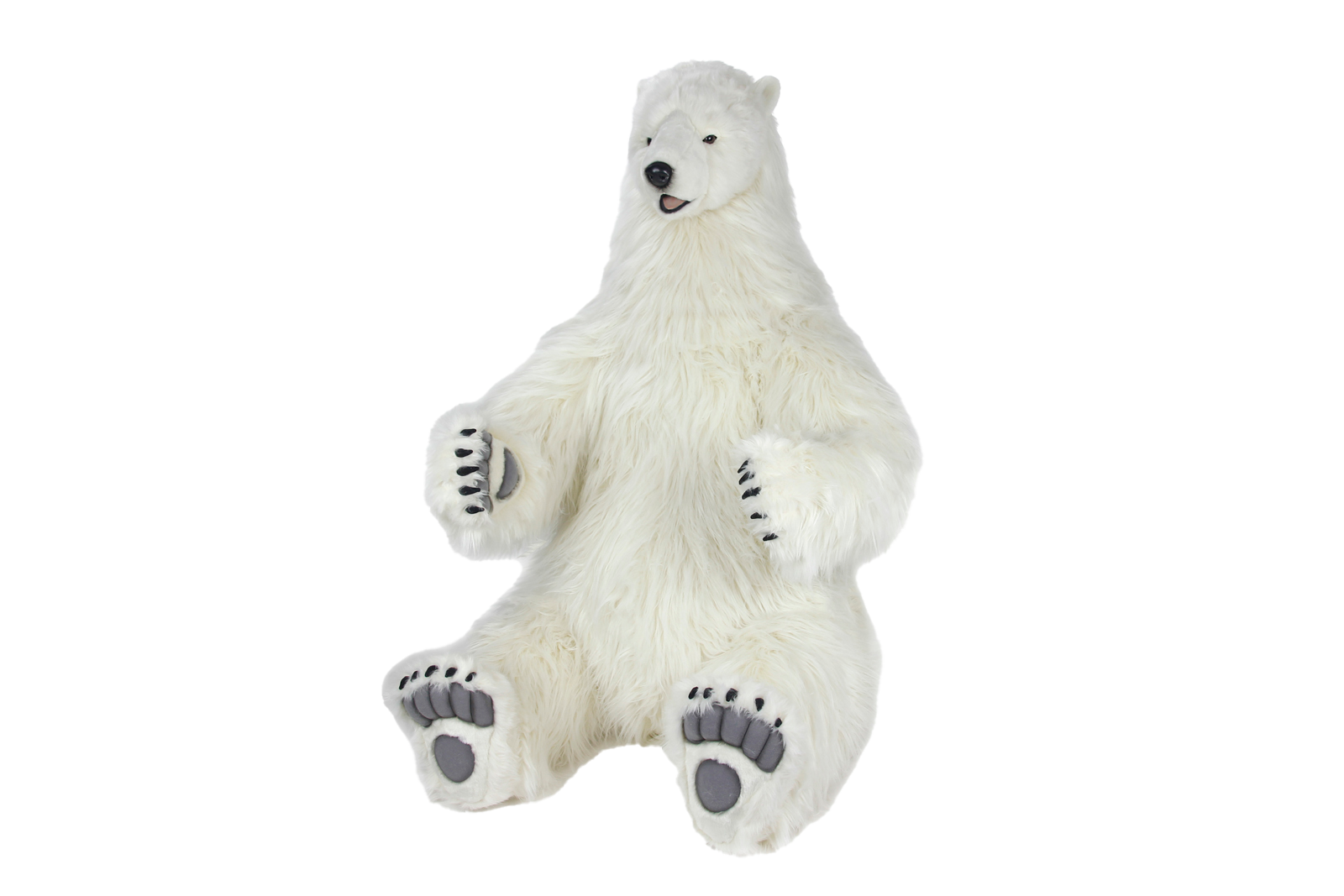 Animatronic IJsbeer zittend 120 cm hoog - levensechte pluche dieren ...