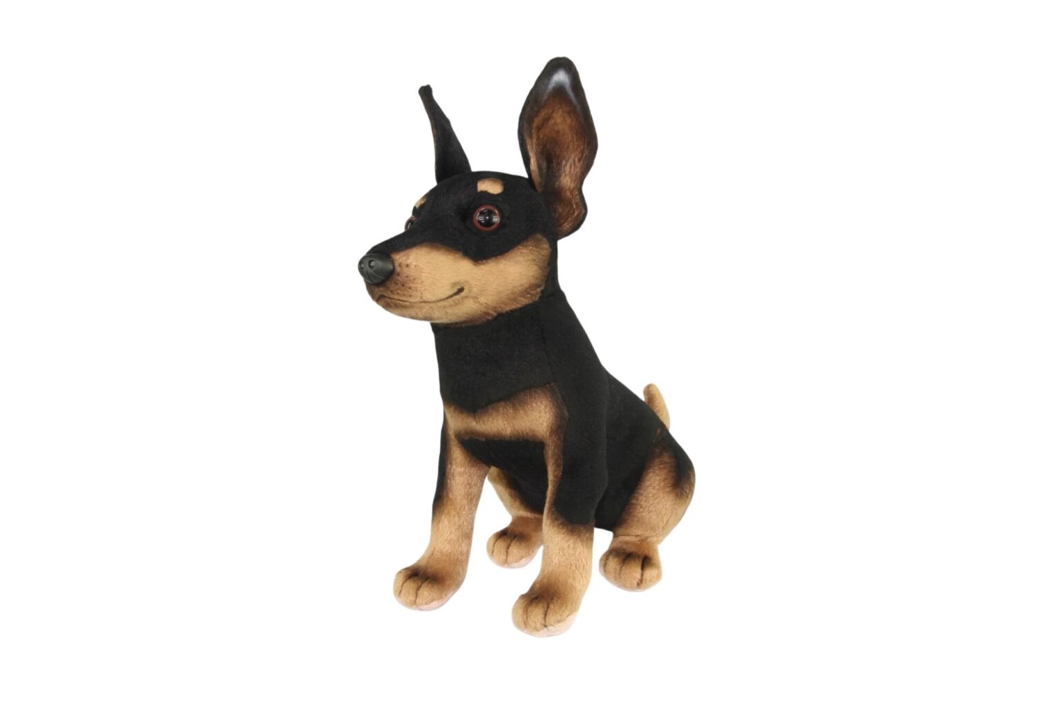 Pinscher hond zittend 26cm L. - levensechte pluche dieren - Hansa ...